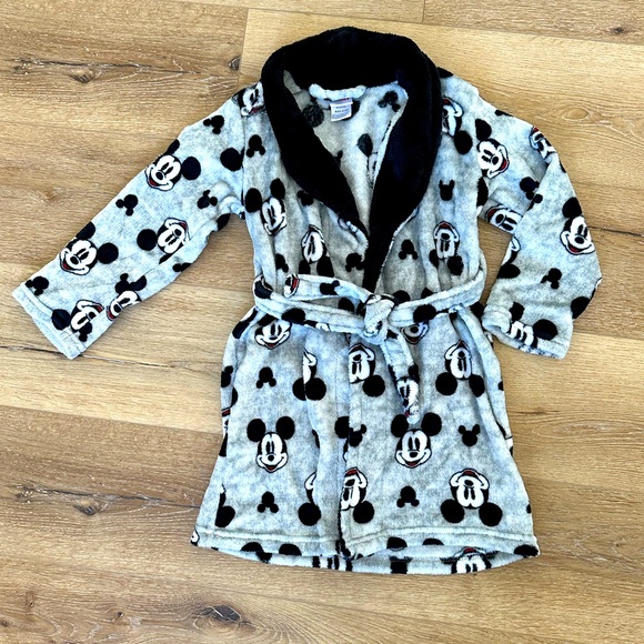 Disney | Pajamas | Disney Mickey Mouse Gray Robe 4t5t | Poshmark